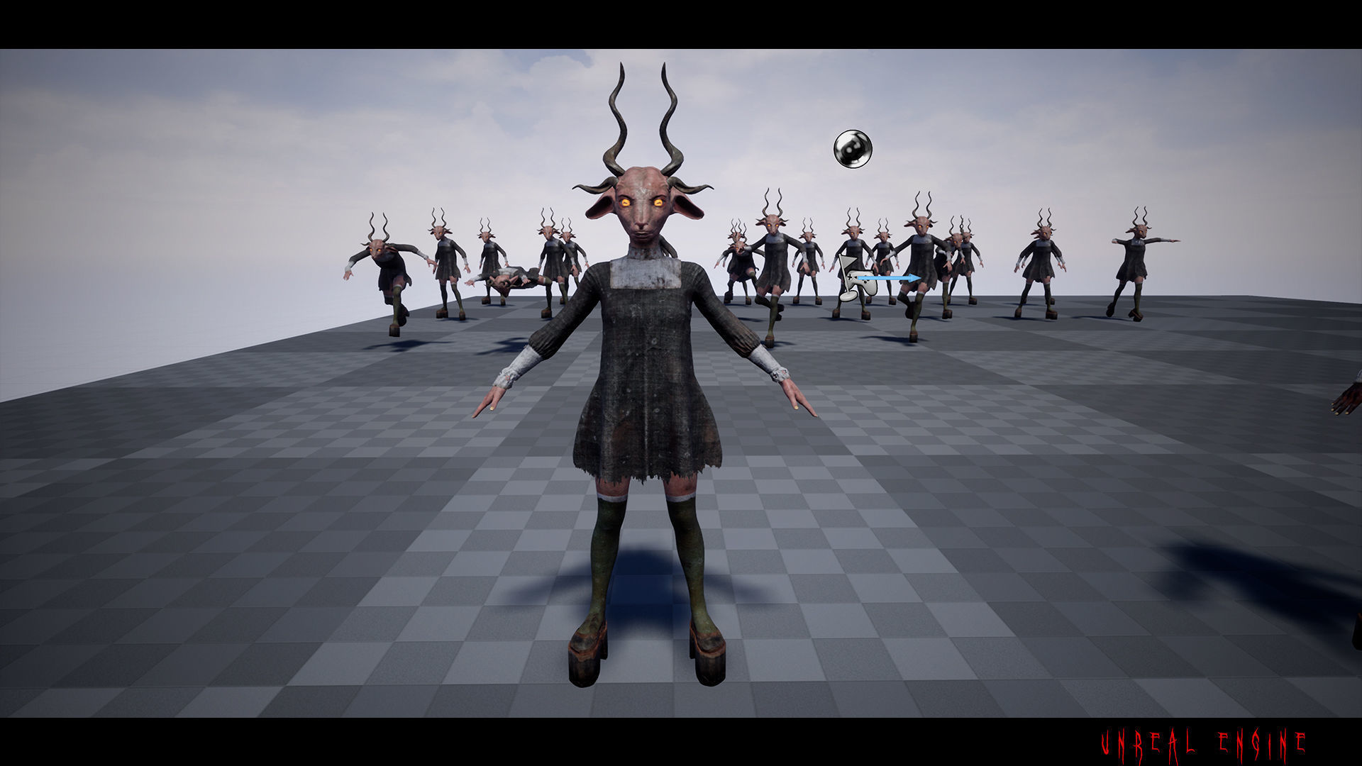 3D model The Demon Girl game character for Horror and Fantasy games VR ...