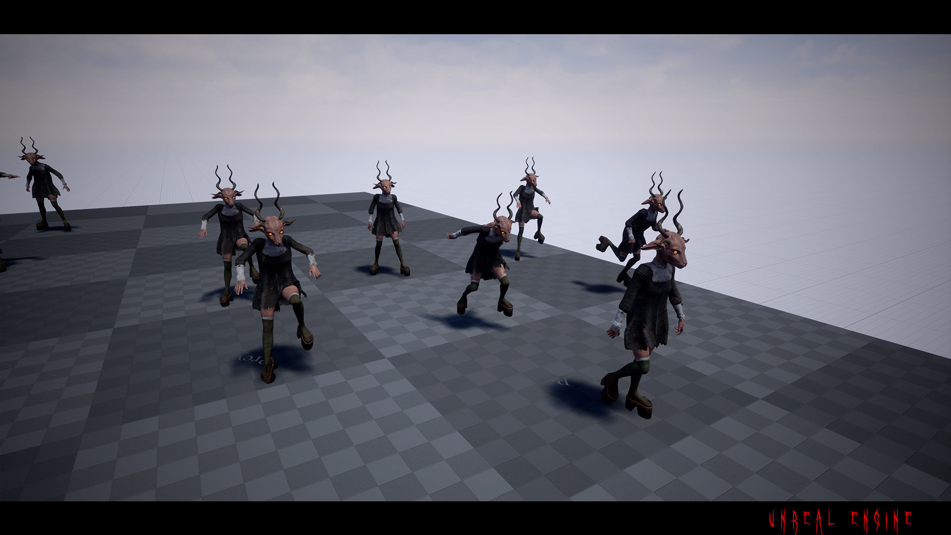 3D model The Demon Girl game character for Horror and Fantasy games VR ...