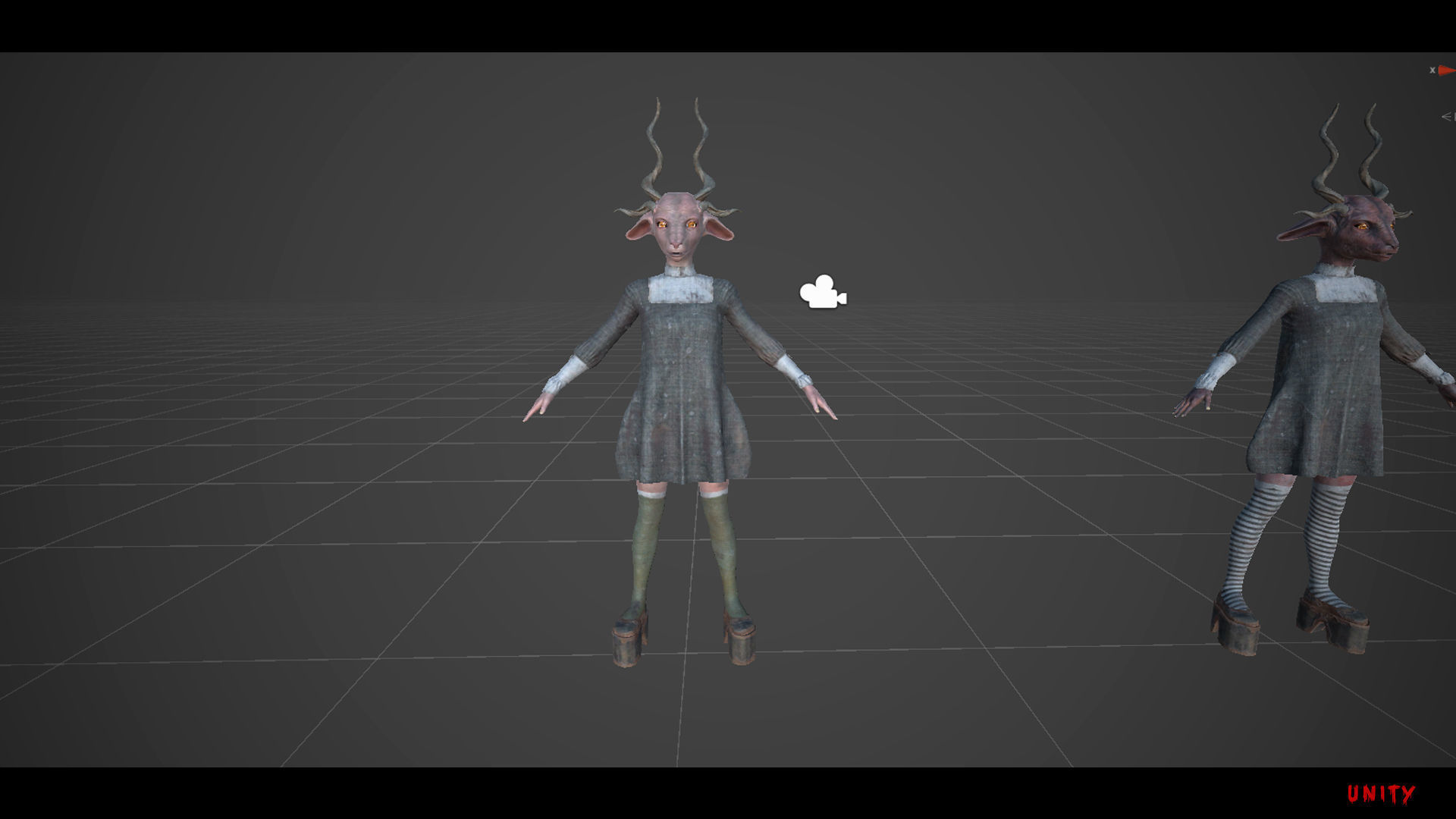 3D model The Demon Girl game character for Horror and Fantasy games VR ...