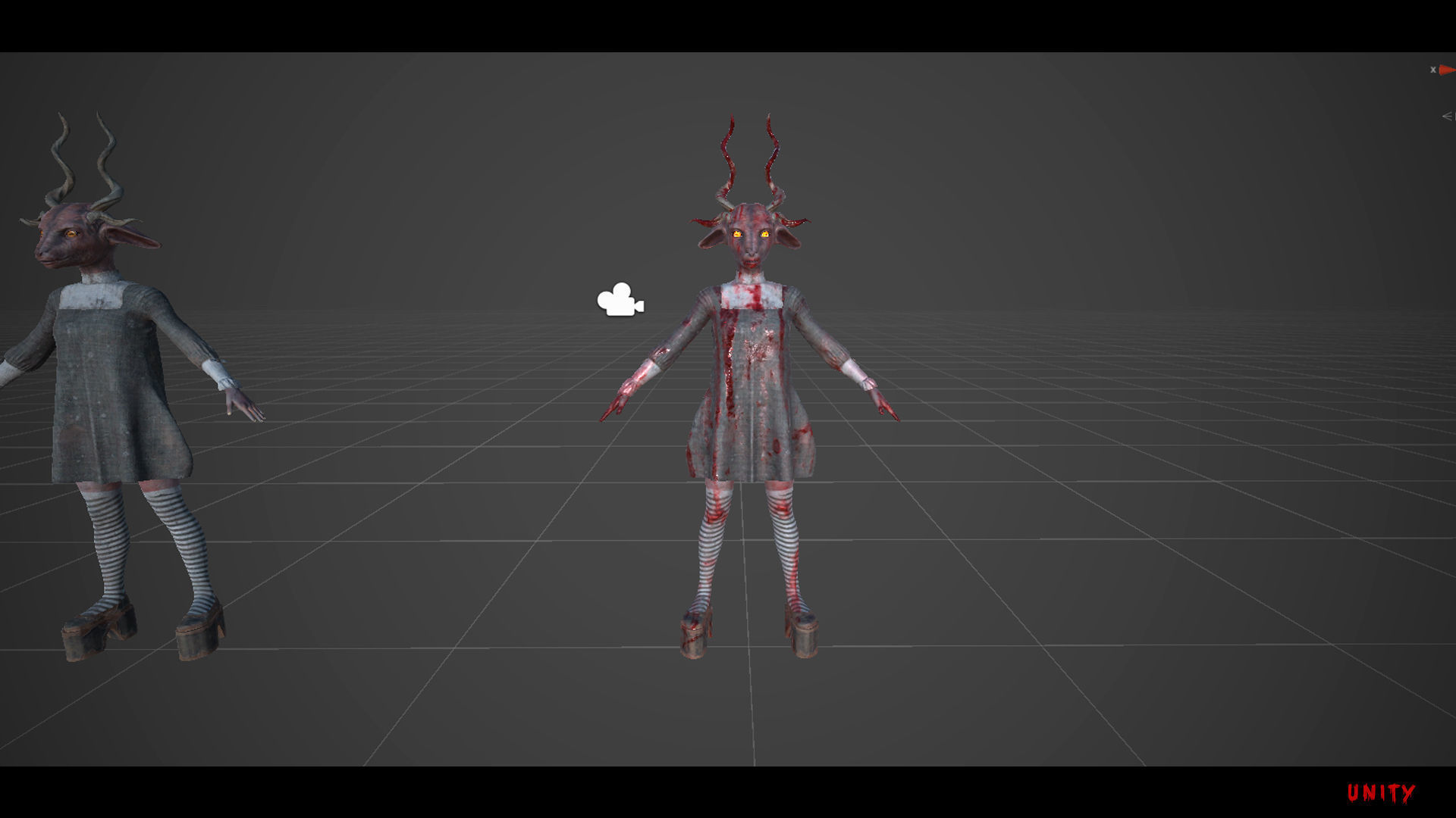 3D model The Demon Girl game character for Horror and Fantasy games VR ...