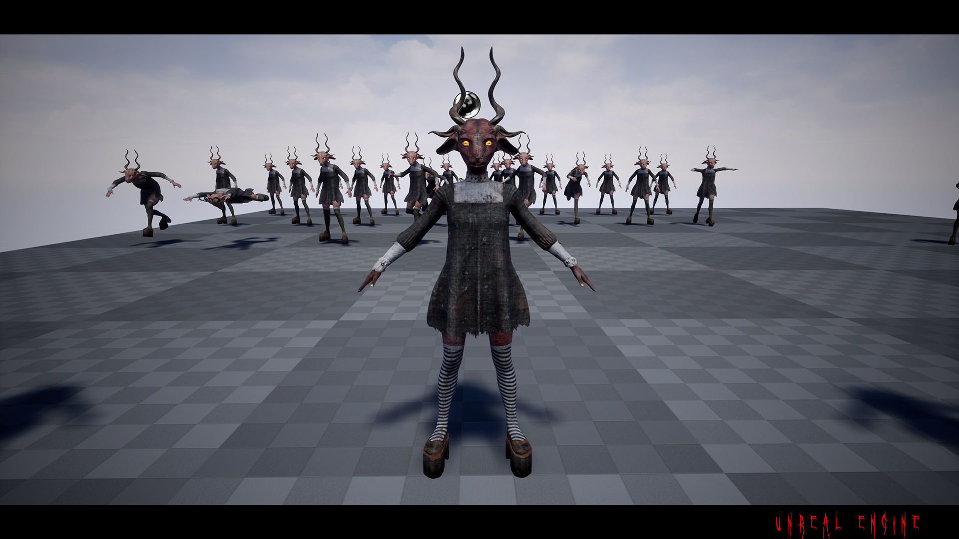 3D model The Demon Girl game character for Horror and Fantasy games VR ...