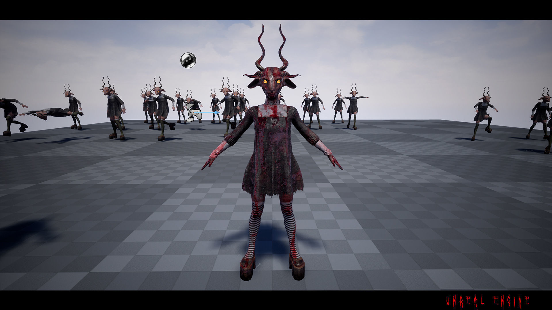 3D model The Demon Girl game character for Horror and Fantasy games VR ...