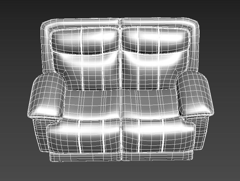 3D model 2 seater power recliner sofa VR / AR / low-poly | CGTrader