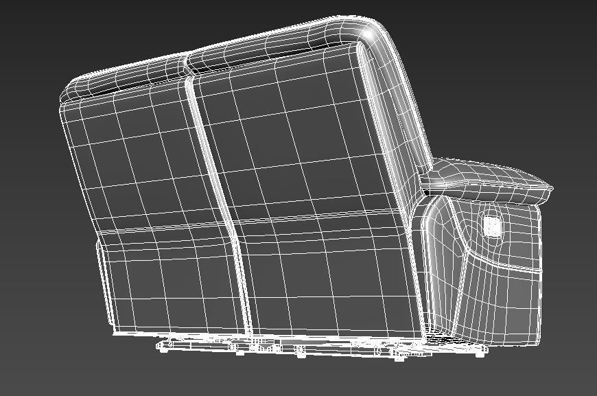 3D model 2 seater power recliner sofa VR / AR / low-poly | CGTrader