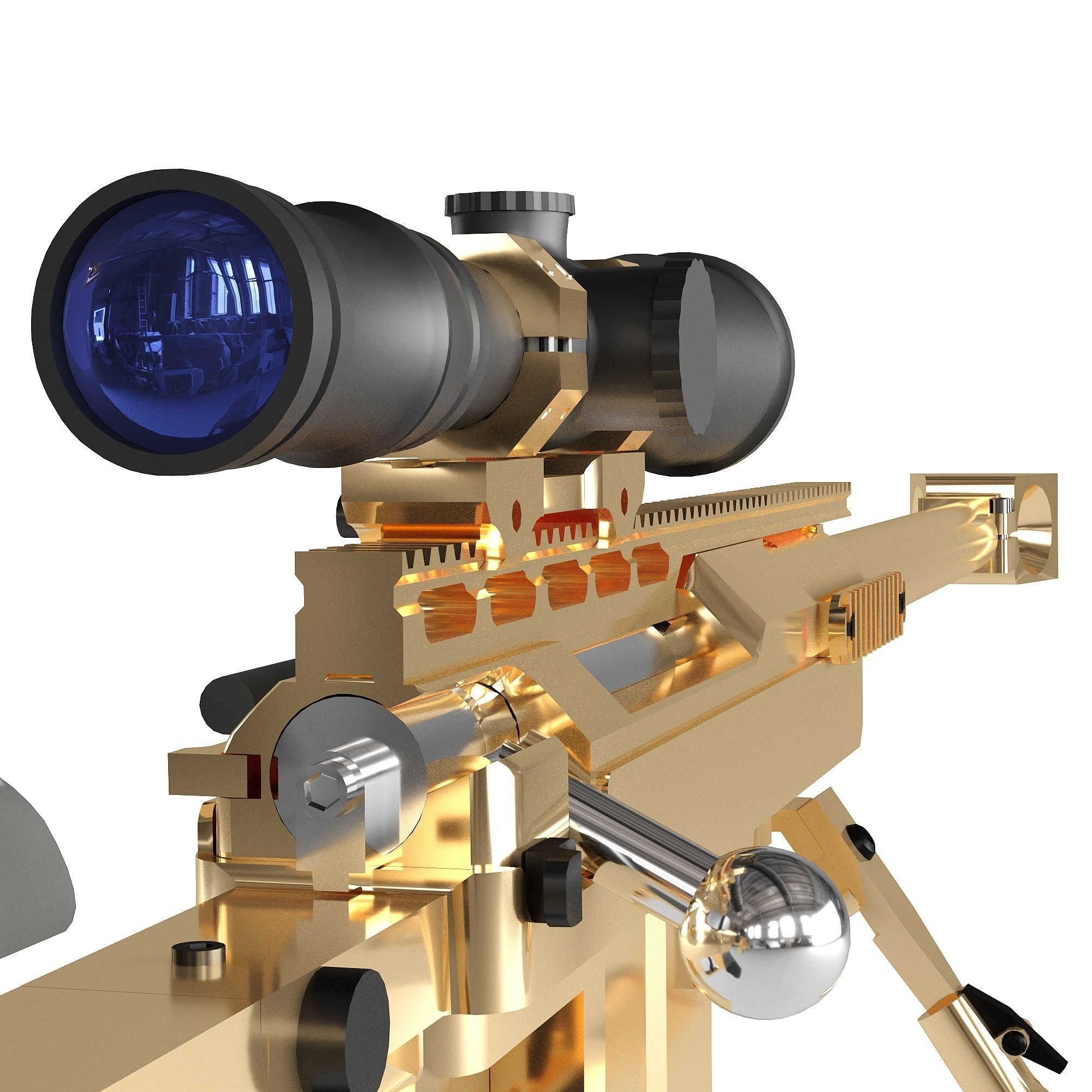 3D model Sniper Rifle PGM Hecate VR / AR / low-poly | CGTrader