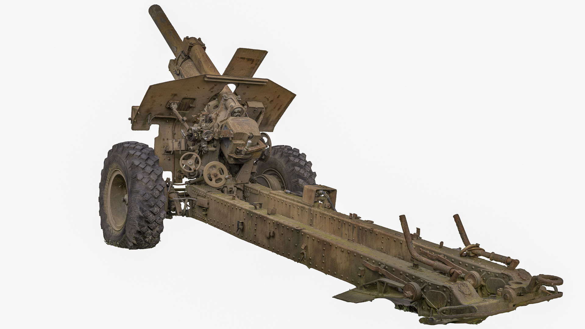 122-mm howitzer - anti-tank gun 3D model | CGTrader