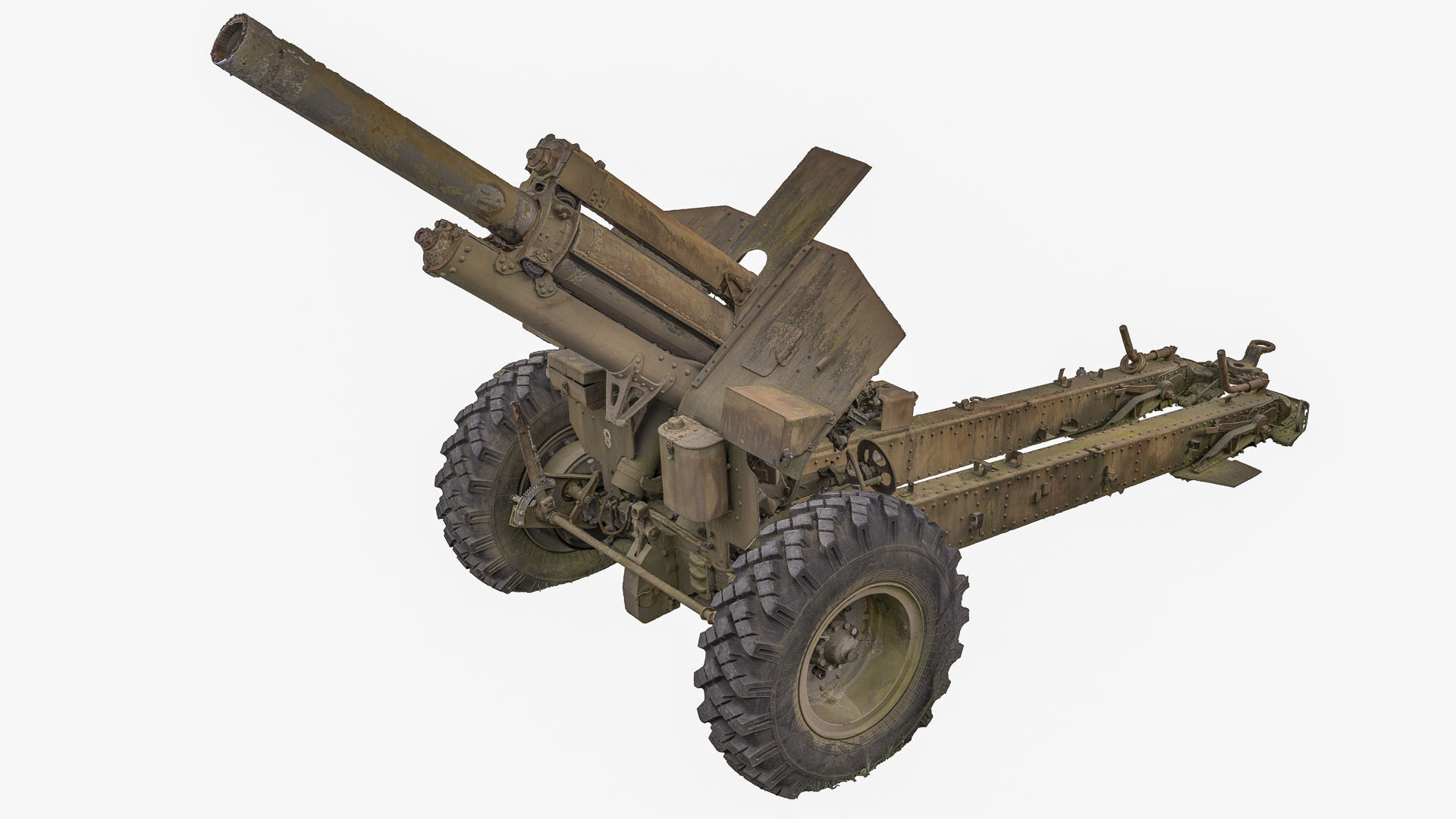122-mm howitzer - anti-tank gun 3D model | CGTrader
