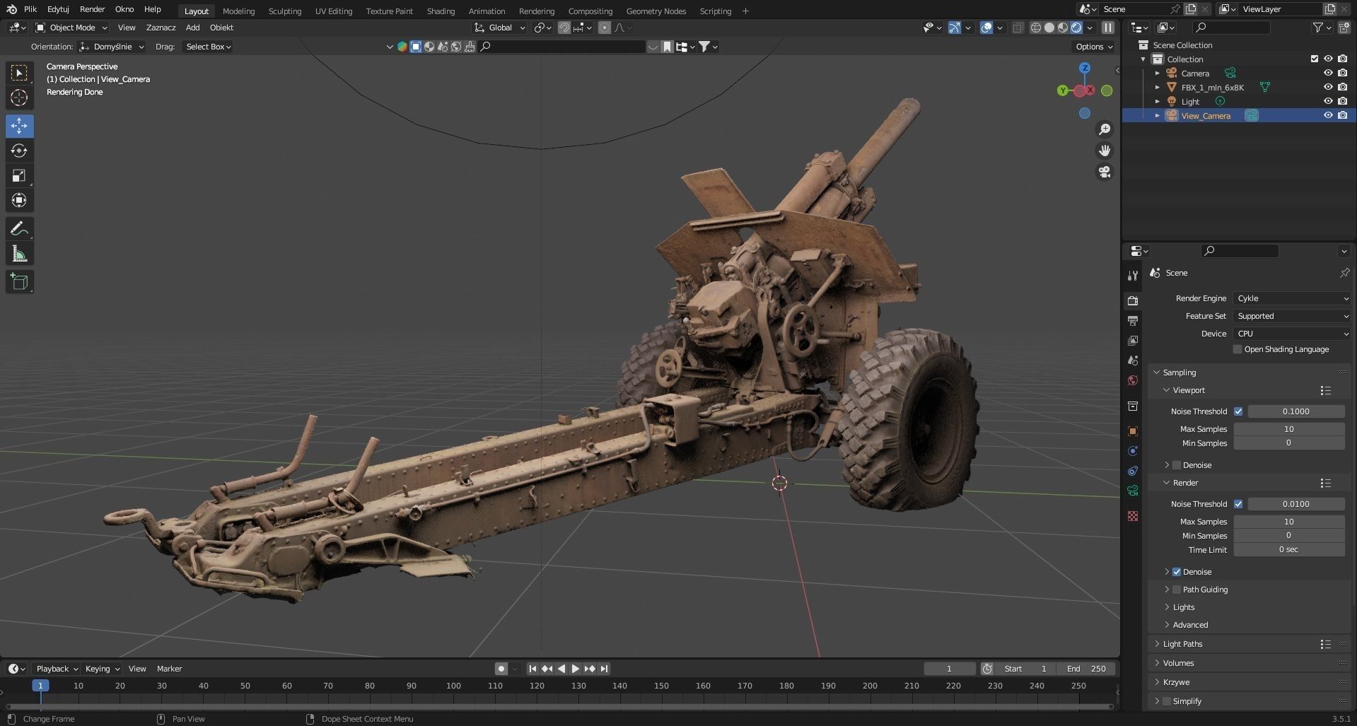 122-mm howitzer - anti-tank gun 3D model | CGTrader