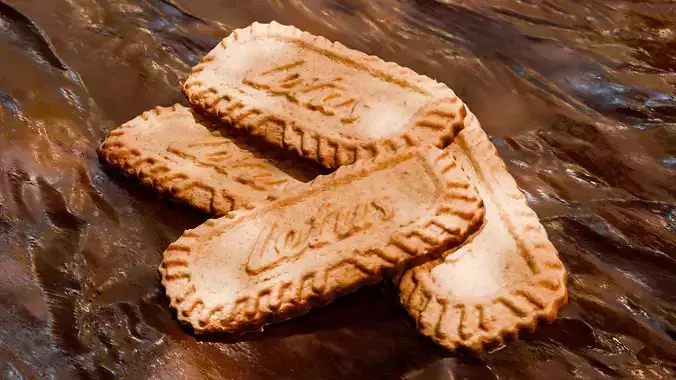 Lotus biscuit free 3D model | CGTrader