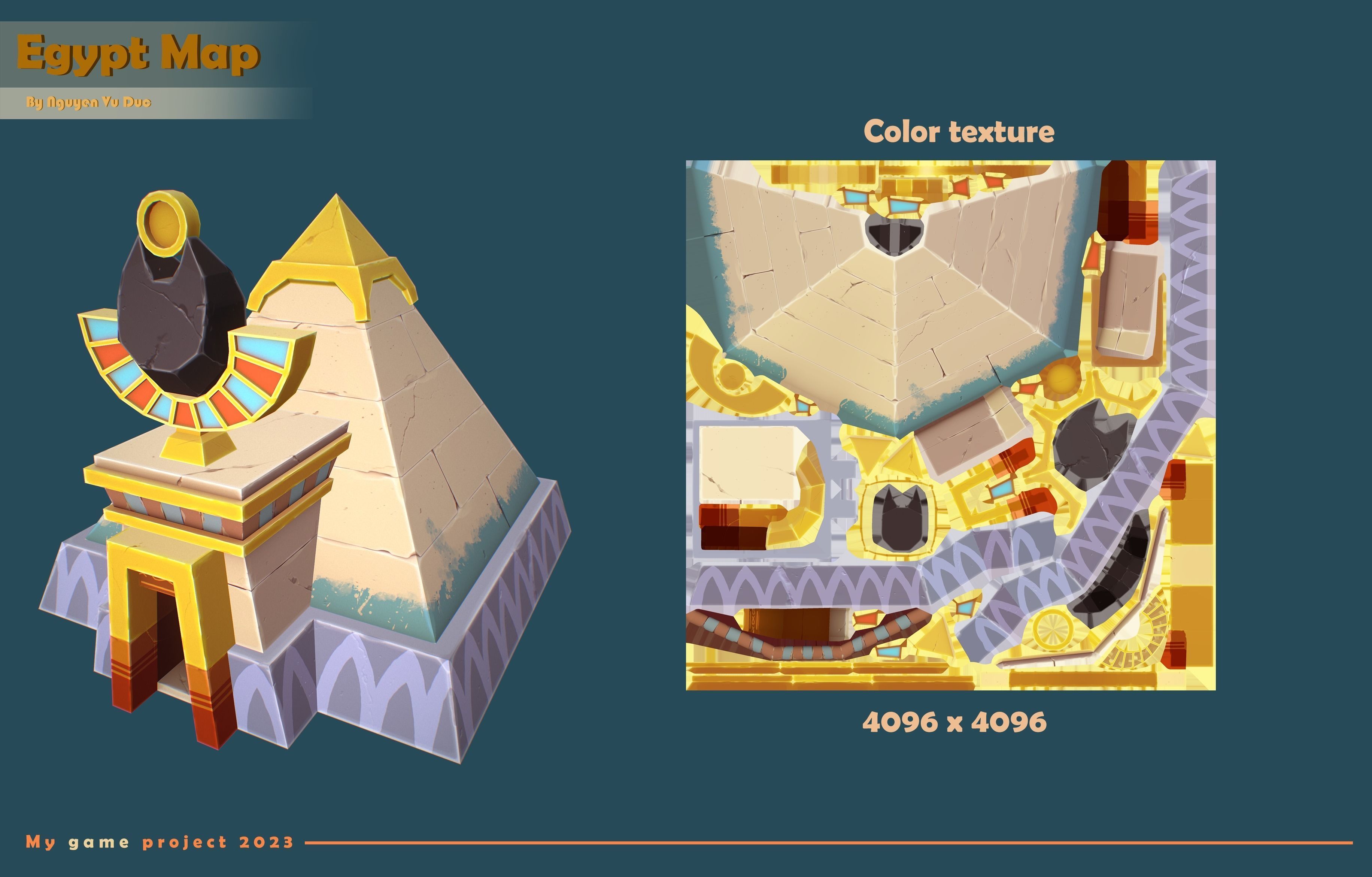 Egypt Map - Game Hypercasual Assets free VR / AR / low-poly 3D model ...