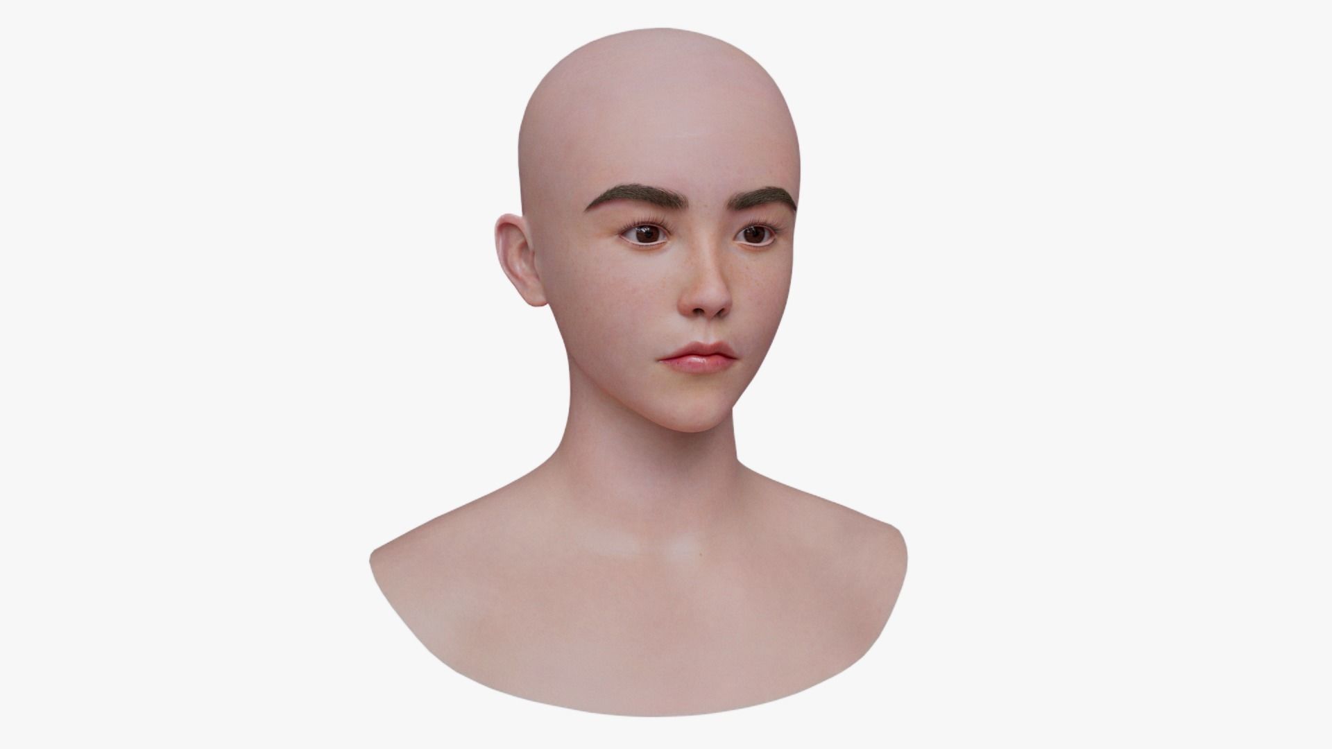 Asian Female Head Mesh Metahuman Unreal Topology Asian Girl v1 3D model ...