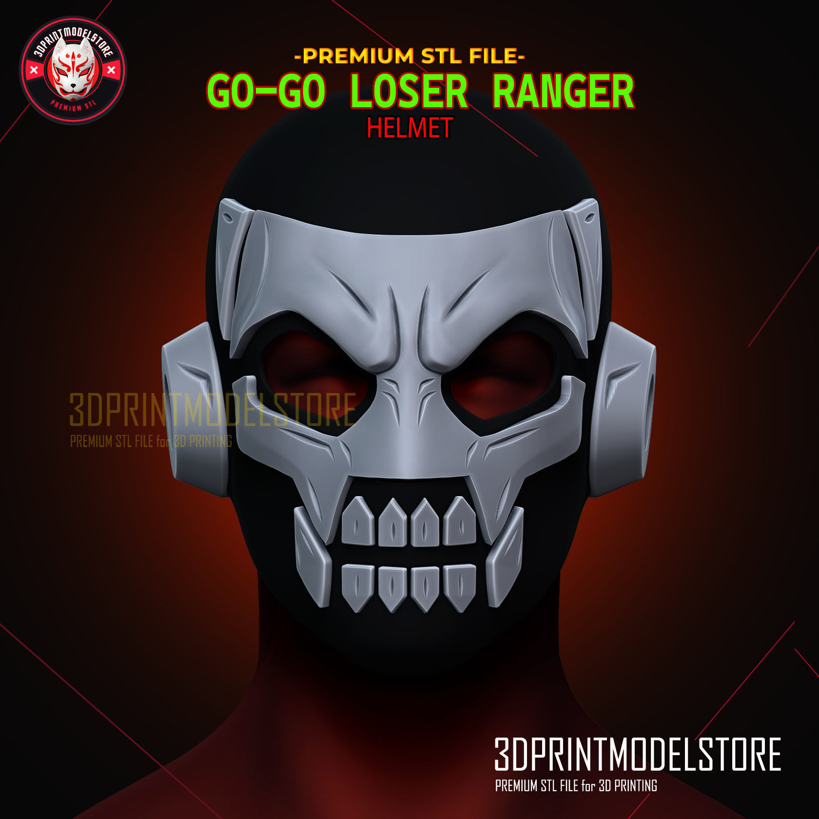 Go Go Loser Ranger Reject Helmet Super Sentai Cosplay 3D model 3D ...