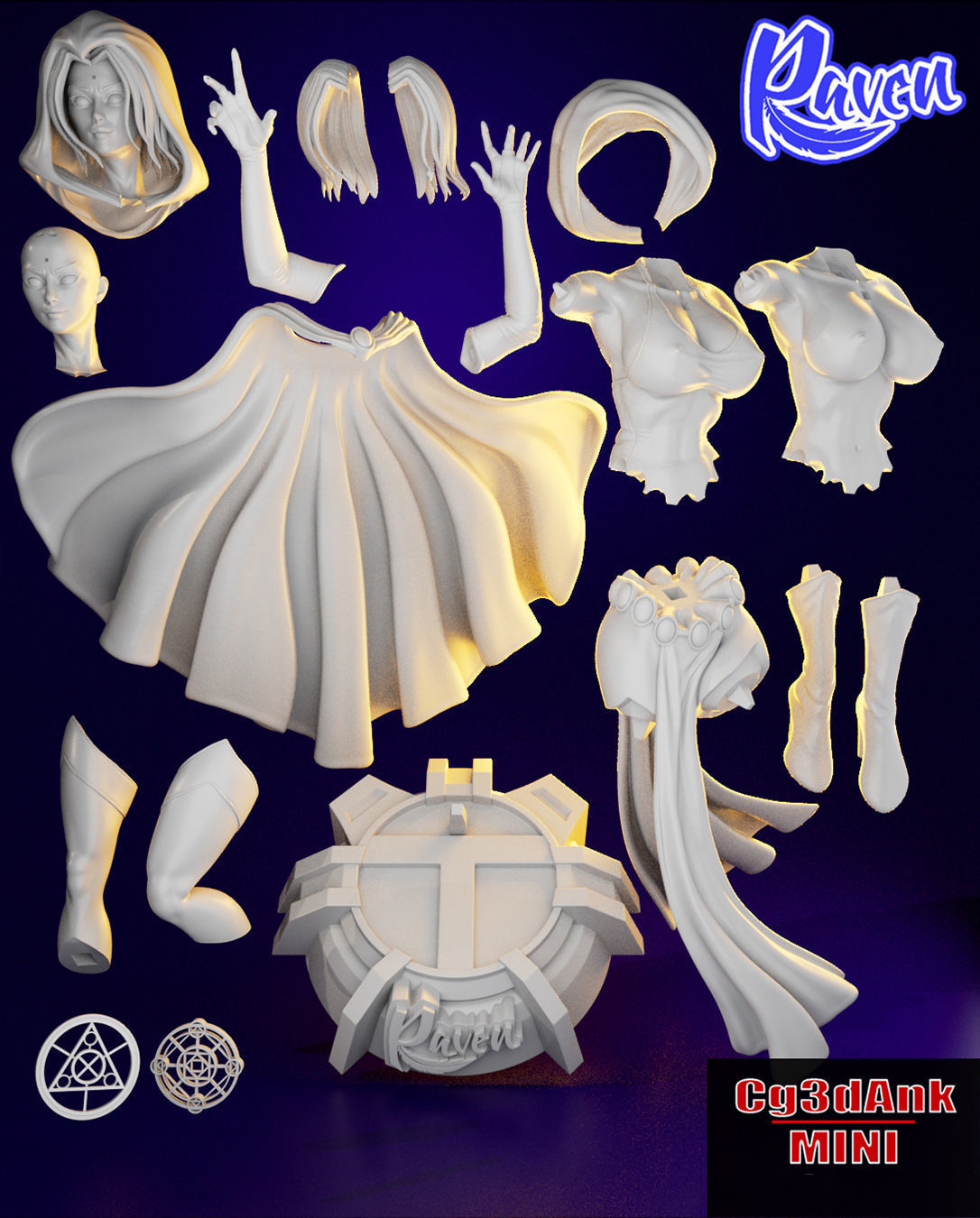 RAVEN STL FAN ART 3D model 3D printable | CGTrader