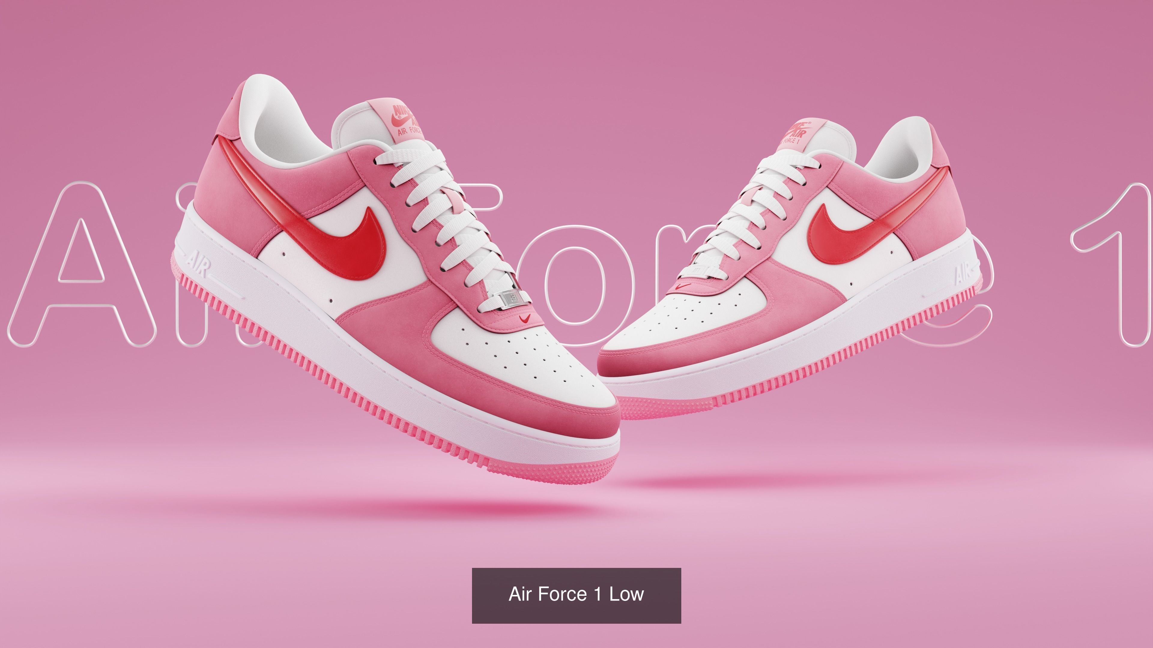 Nike Airforce 1 Low Mid High collection | CGTrader