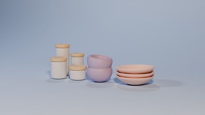 Kitchen Clutter Low Poly Asset free VR / AR / low-poly 3D model | CGTrader