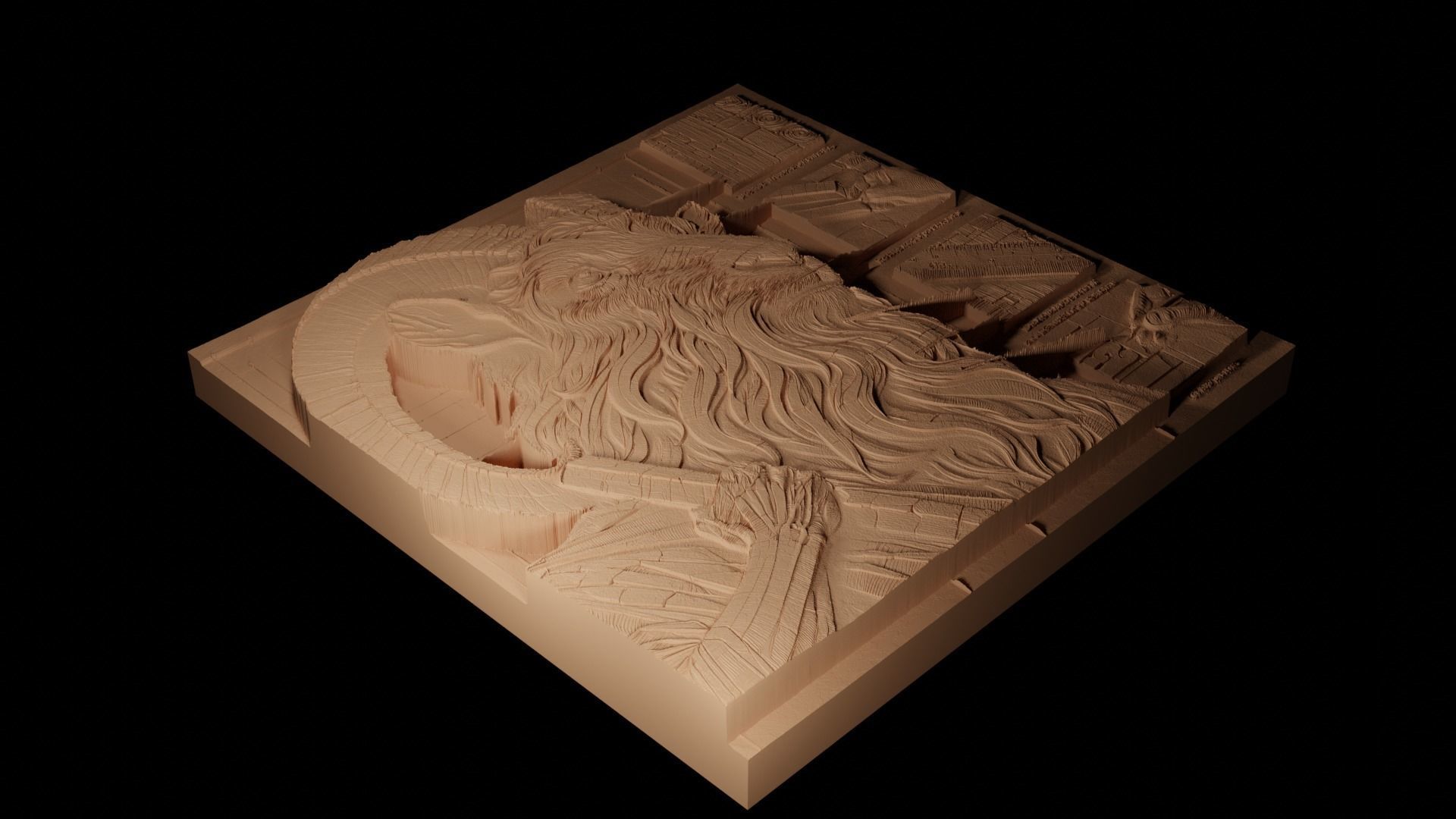 The Goatman CNC 3d Print High Relief Sand Casting 3D model 3D printable ...