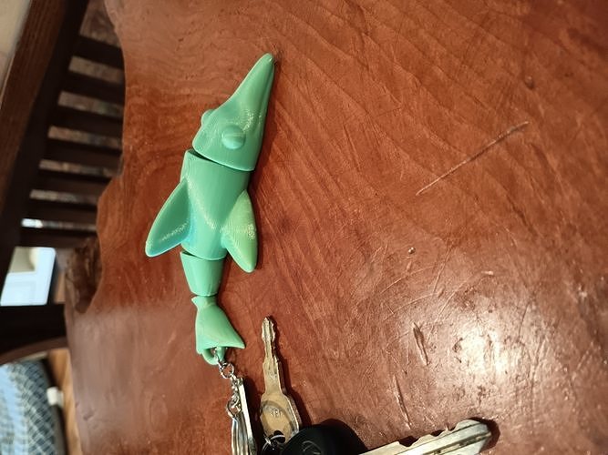 Flexi Dolphin Keychain - articulated - print in place free 3D model 3D ...
