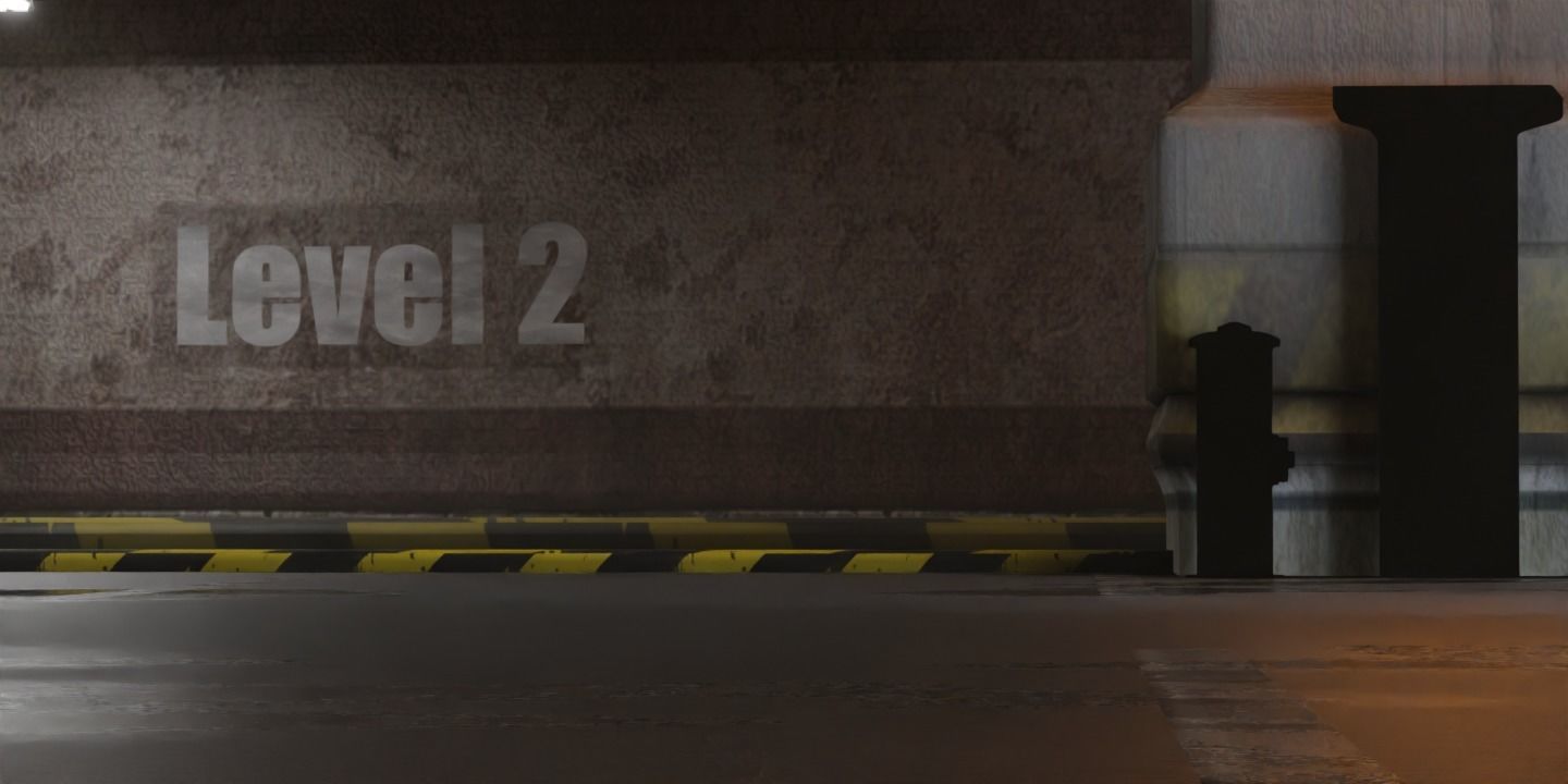 Parking lot - garage scene 3D model | CGTrader