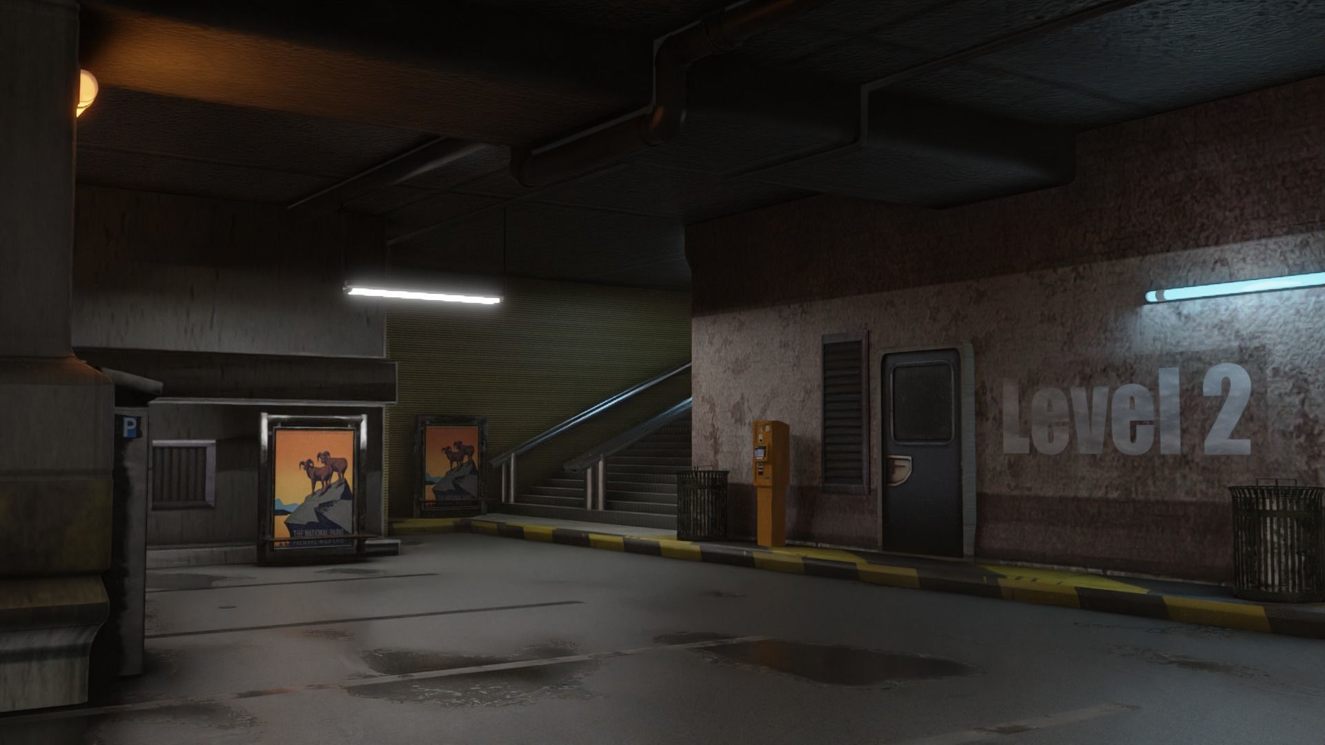 Parking lot - garage scene 3D model | CGTrader