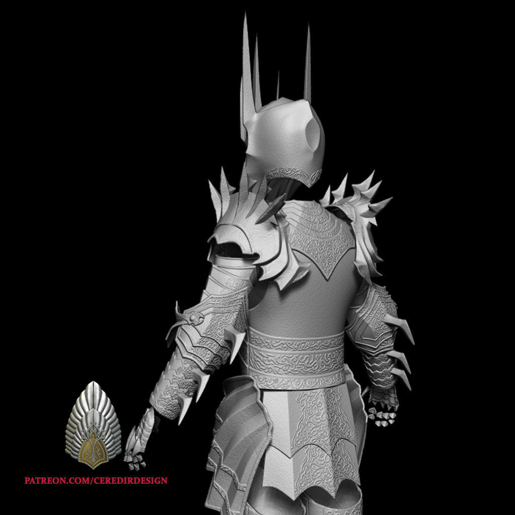 Sauron Armour lord of the rings 3D DIGITAL DOWNLOAD FILE 3D model 3D ...