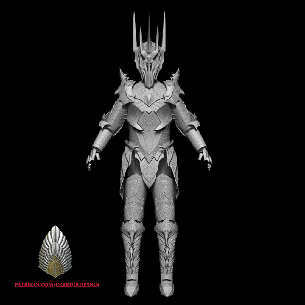 Sauron Armour lord of the rings 3D DIGITAL DOWNLOAD FILE 3D model 3D ...