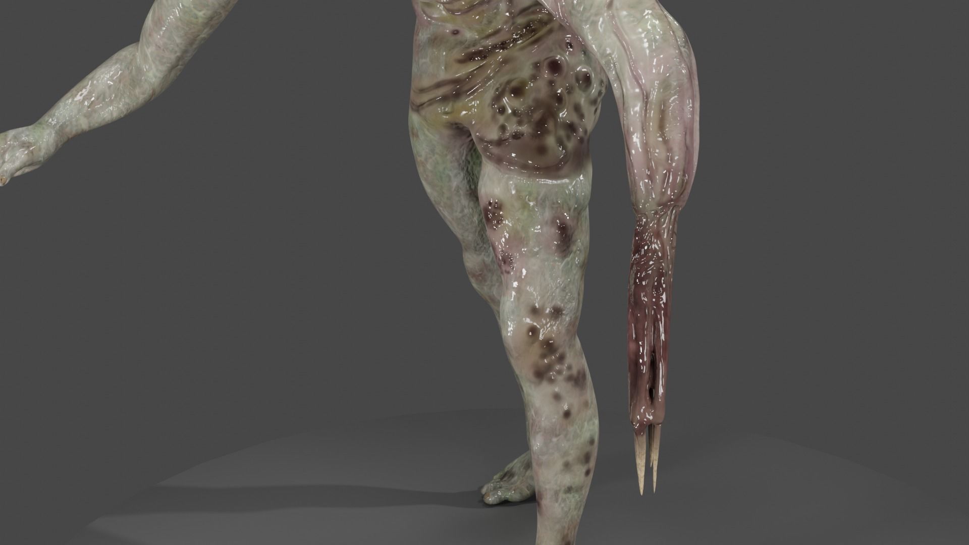 monster - zombie free VR / AR / low-poly 3D model animated rigged ...