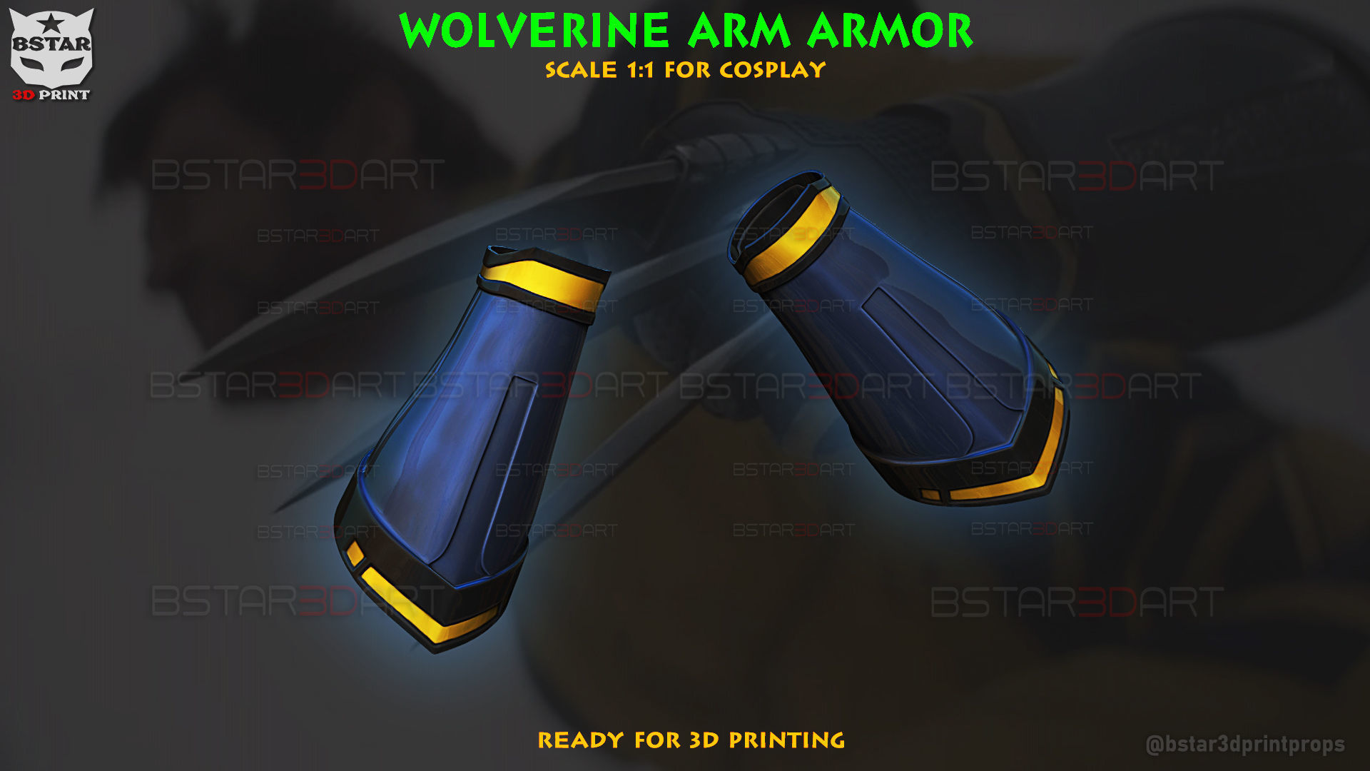 Wolverine Arm Armor - Marvel Cosplay 3D model 3D printable | CGTrader