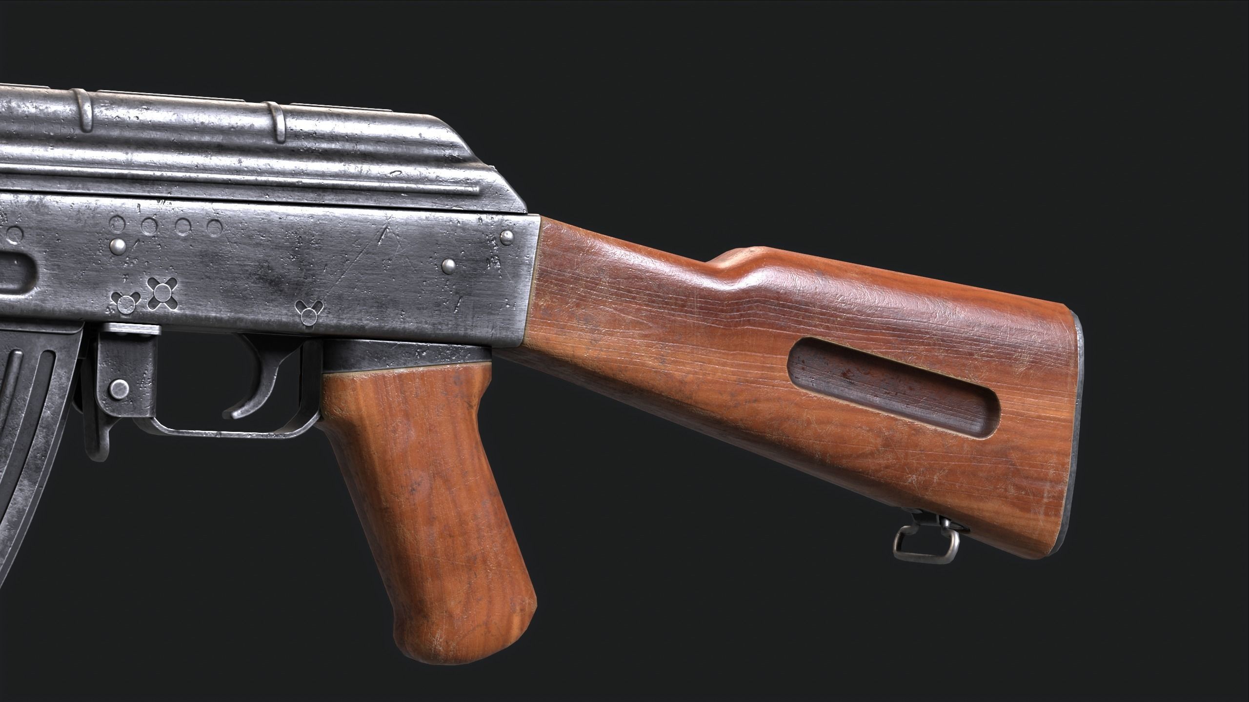 AKM game model free VR / AR / low-poly 3D model | CGTrader