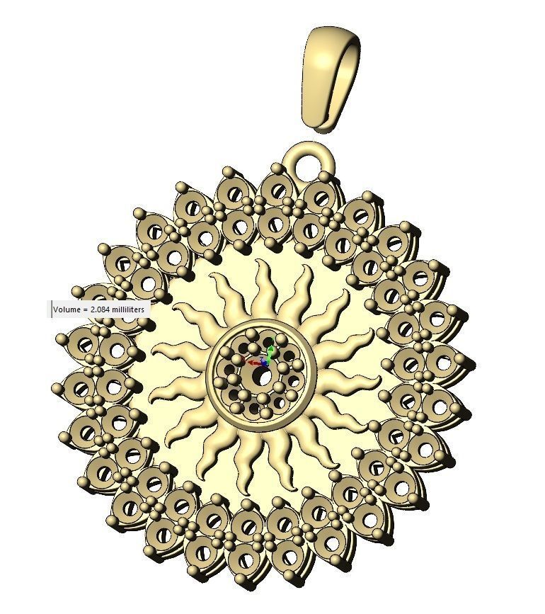 Sun cluster marquise diamond prong plate halo pendant with bail 3D ...