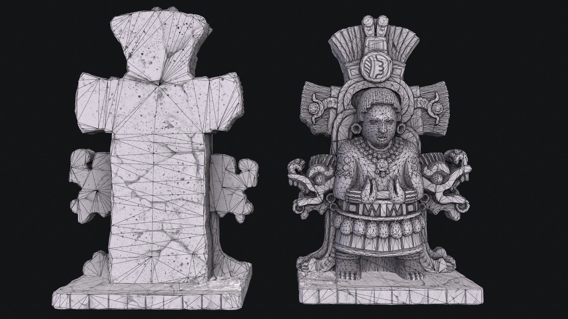 Statue Aztec Sea God 3D model | CGTrader