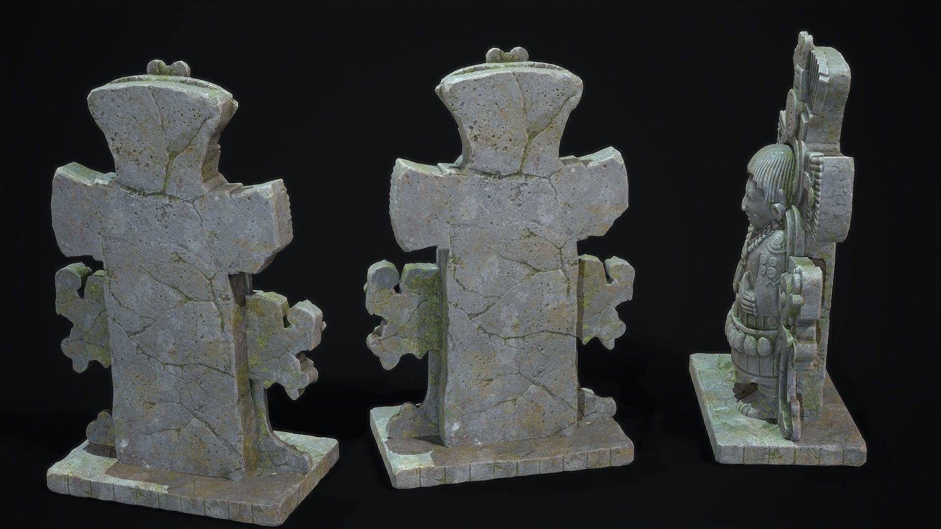 Statue Aztec Sea God 3D model | CGTrader