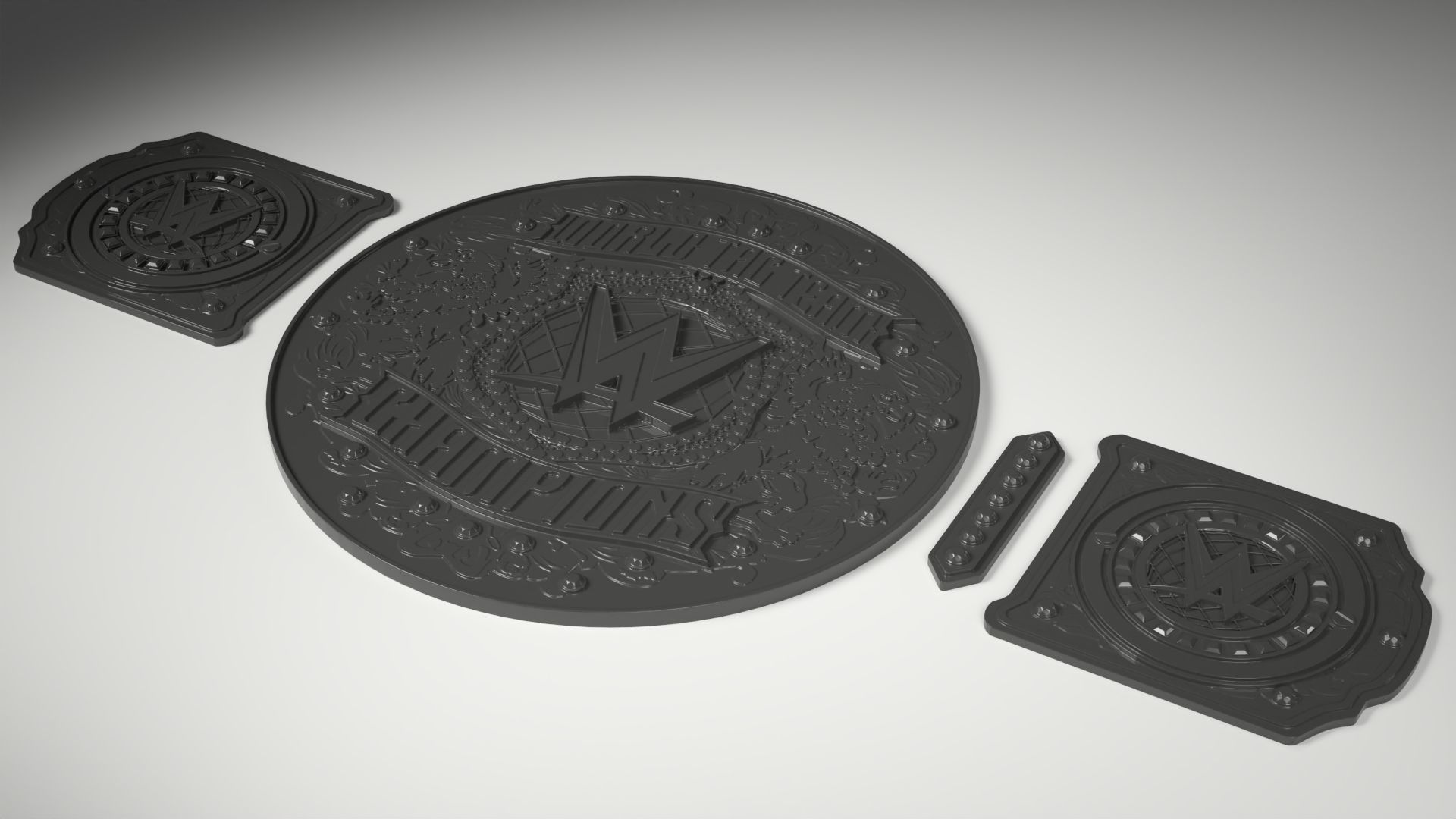 WWE World Tag Champion Belt 3D model 3D printable | CGTrader
