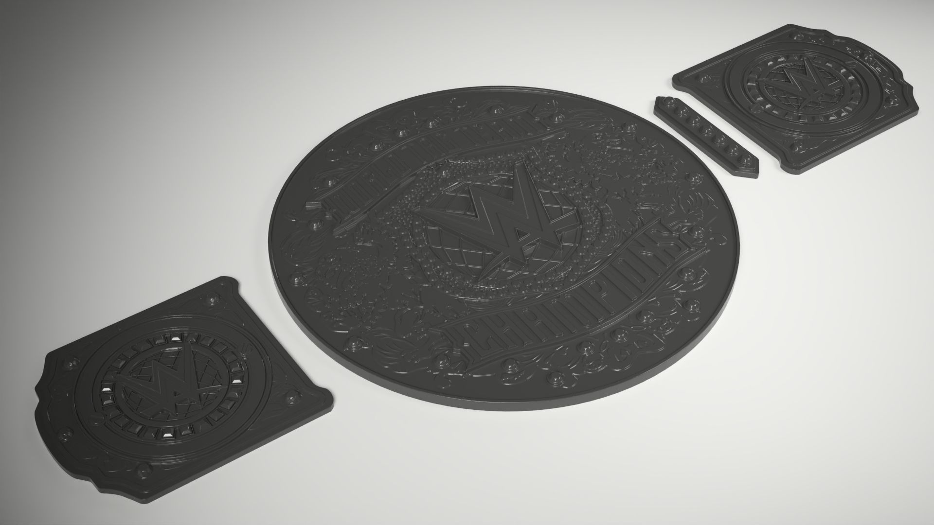WWE World Tag Champion Belt 3D model 3D printable | CGTrader