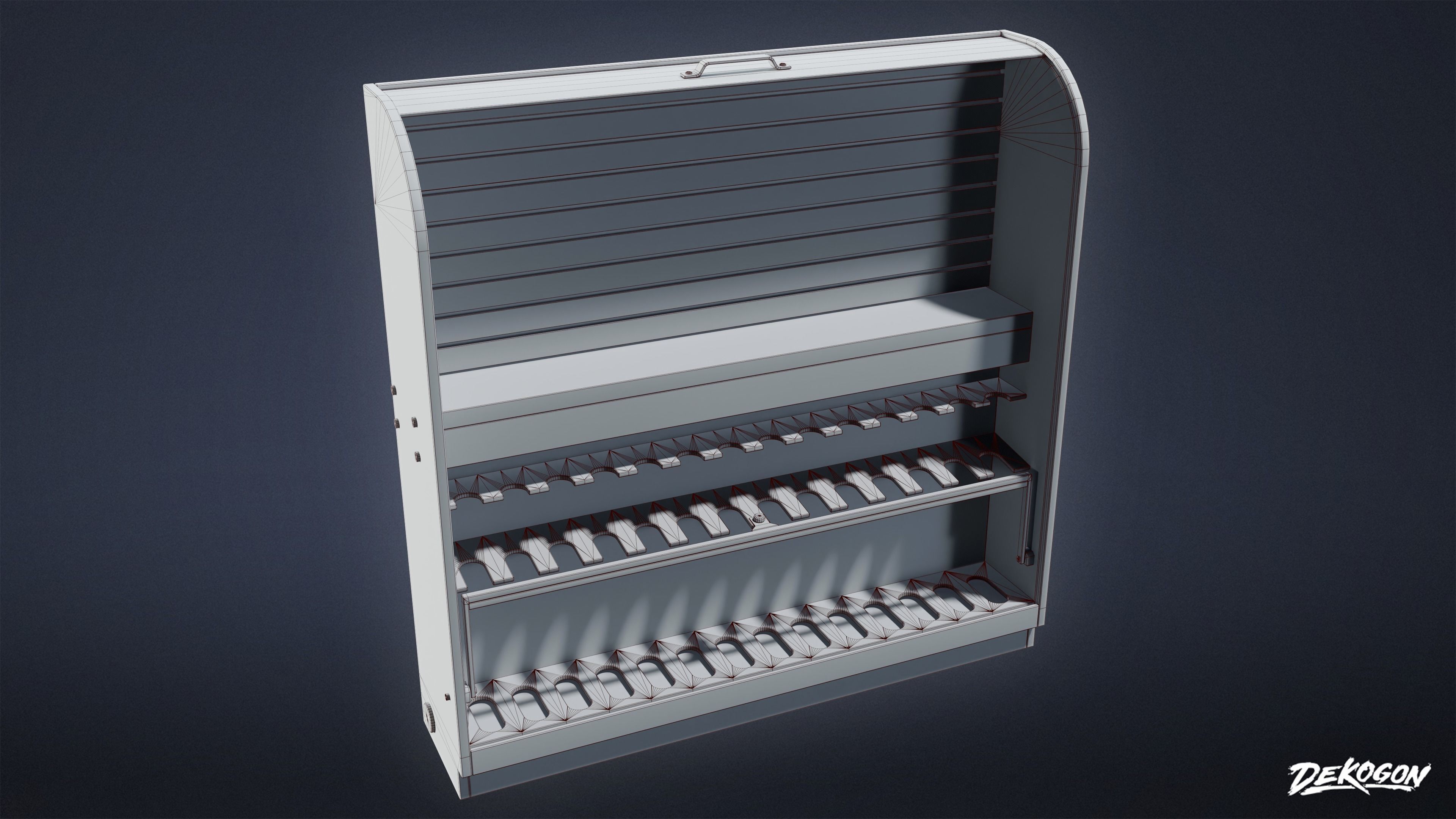 3D model FIRING RANGE - Gun Display 01 - LOW POLY VR / AR / low-poly ...