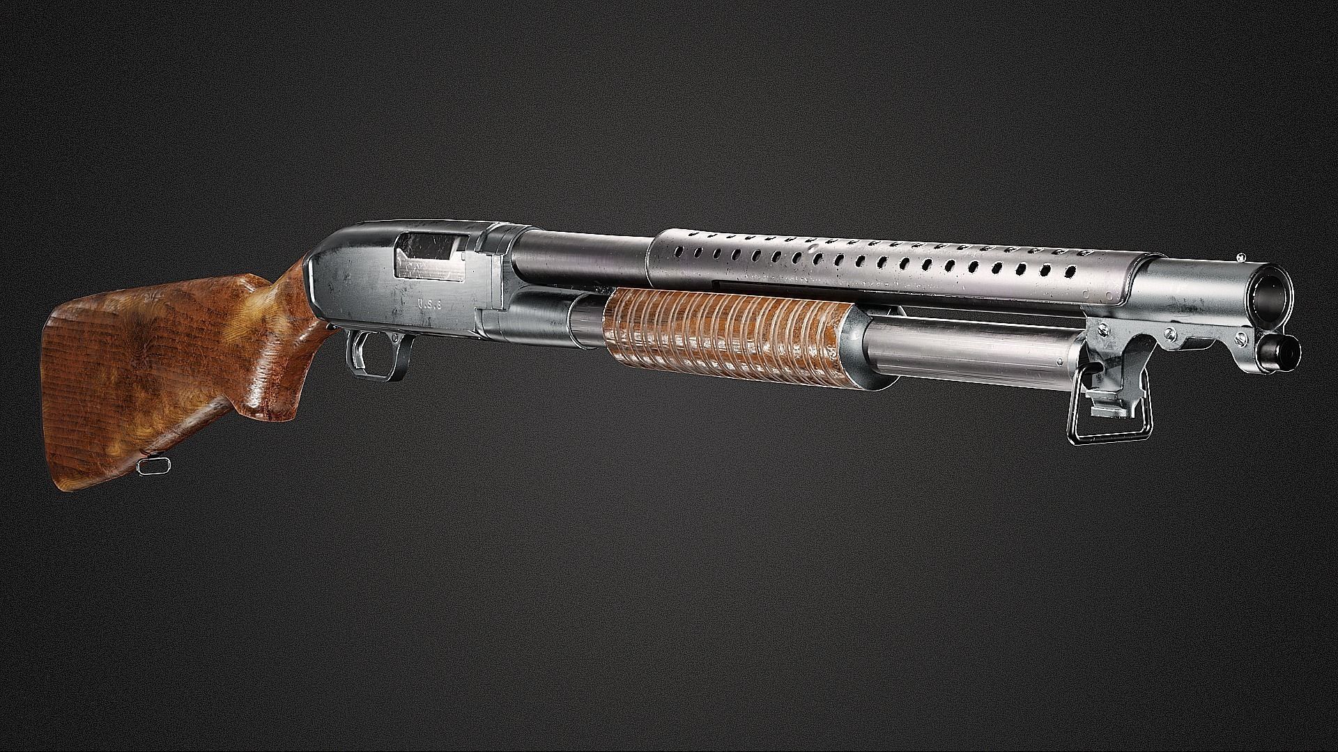 3D model Winchester Model 12 VR / AR / low-poly | CGTrader
