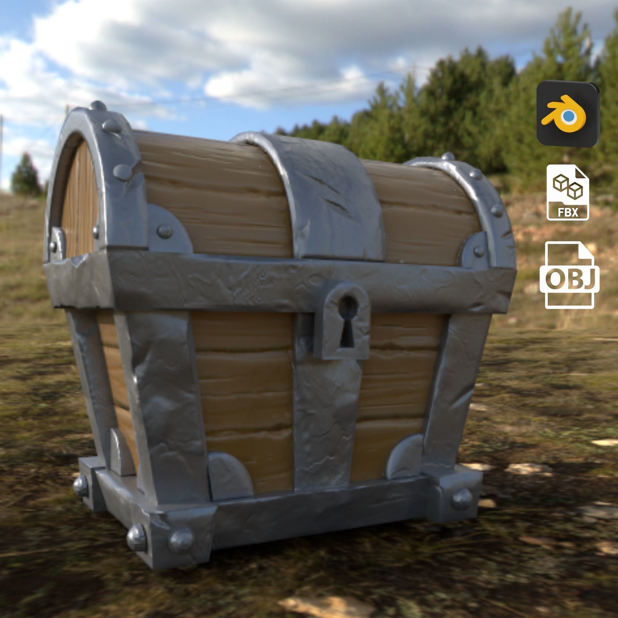 Fantasy Chest 3D free VR / AR / low-poly 3D model | CGTrader