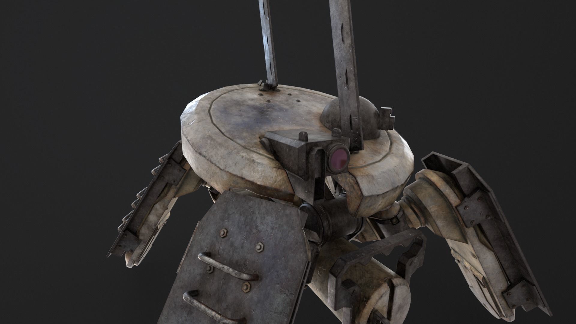 3D model Quadrupedal Scout Mech VR / AR / low-poly | CGTrader