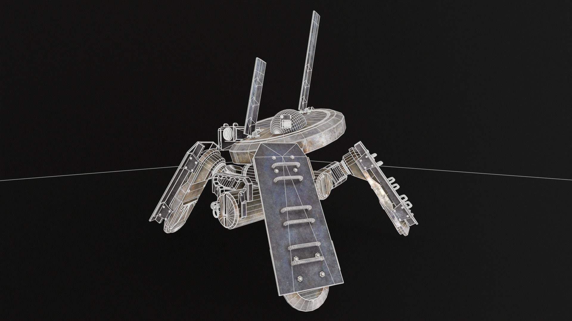3D model Quadrupedal Scout Mech VR / AR / low-poly | CGTrader