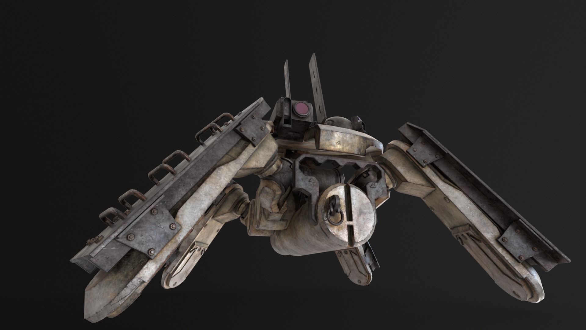 3D model Quadrupedal Scout Mech VR / AR / low-poly | CGTrader