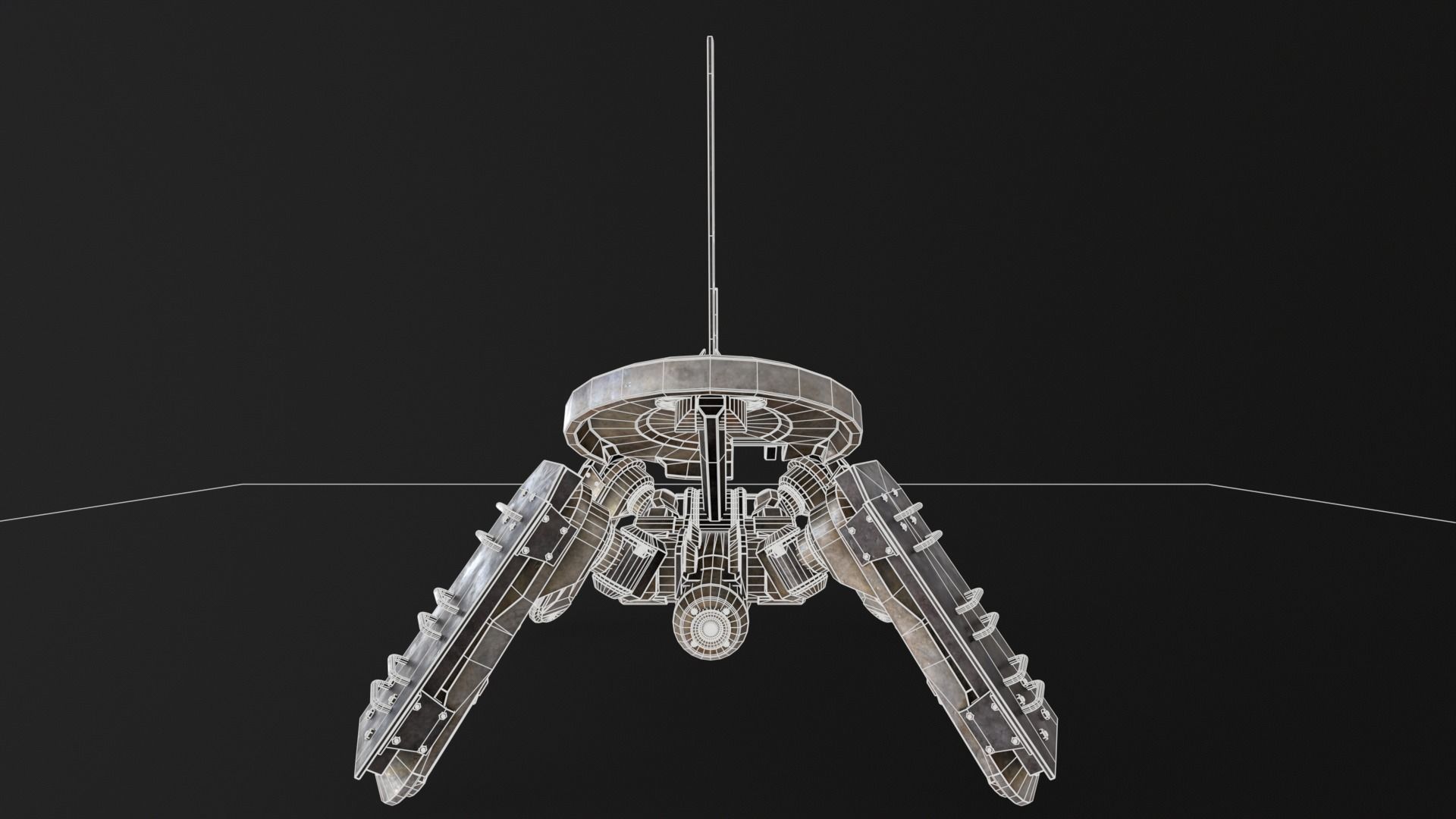 3D model Quadrupedal Scout Mech VR / AR / low-poly | CGTrader