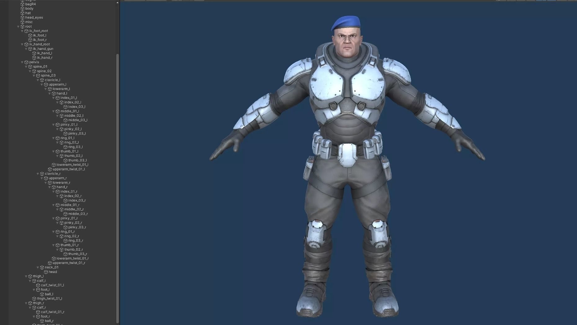 3D model Sci-Fi Modular Soldier Character VR / AR / low-poly rigged ...