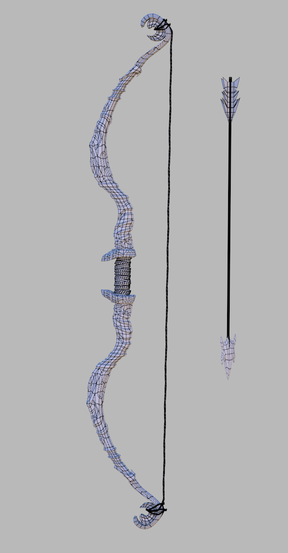 Fantasy Bow 3d Model Max Mtl