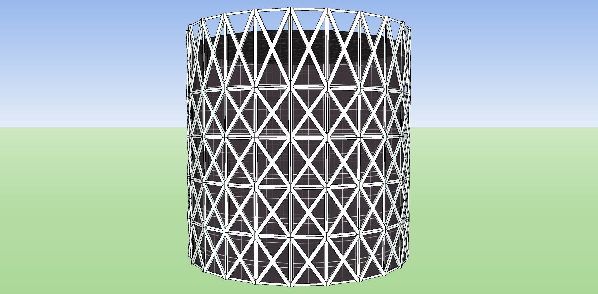 circular building SketchUp 3d model 3D model | CGTrader