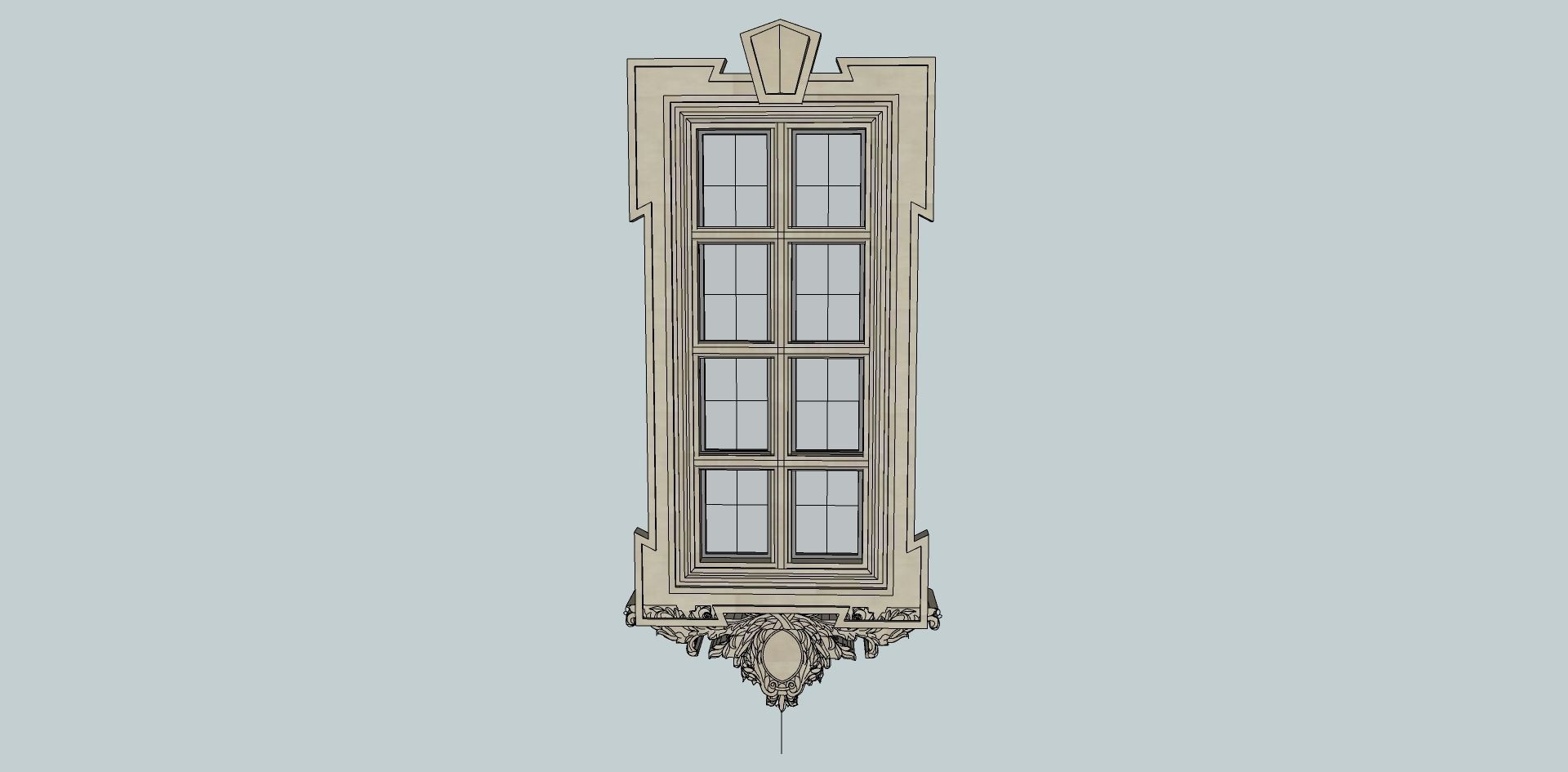 Classical window 3d sketchup model 3D model | CGTrader