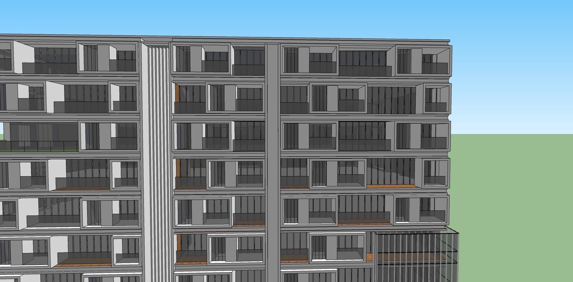 modern commercial building sketchup model 3D model | CGTrader