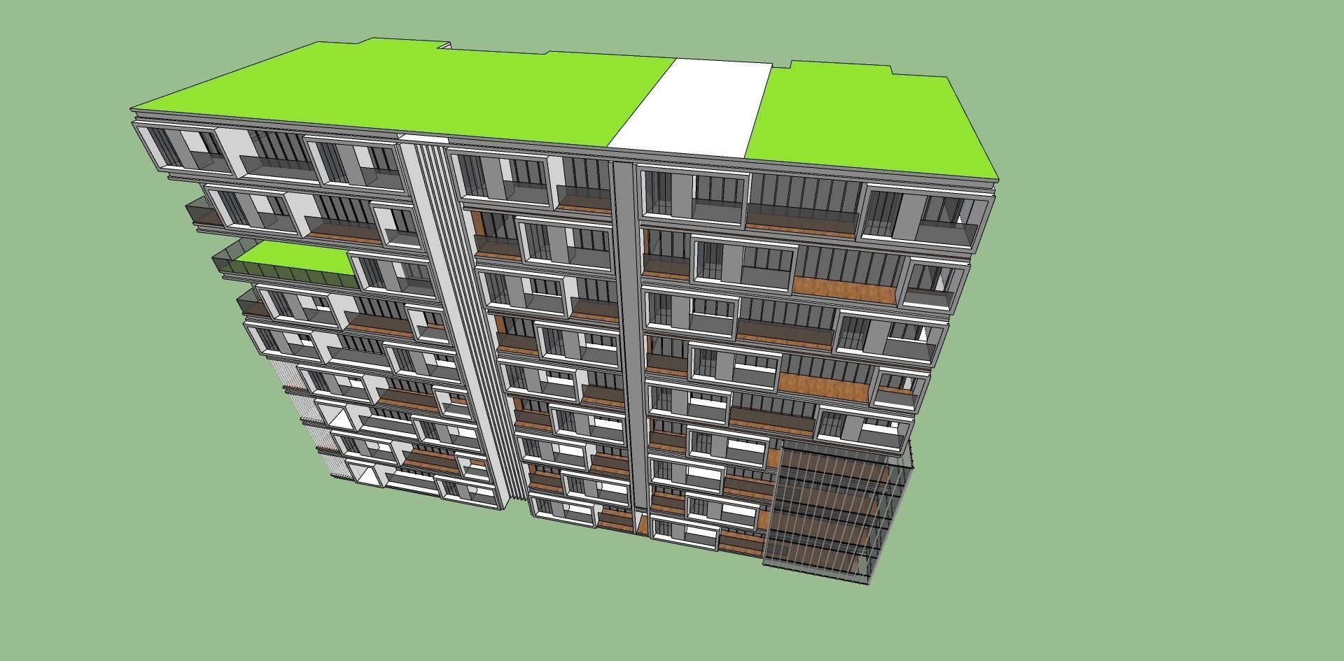 modern commercial building sketchup model 3D model | CGTrader