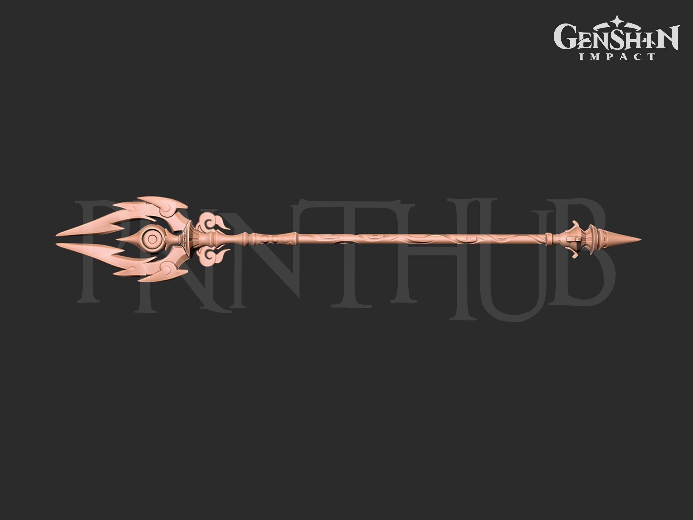 Genshin Impact Hu Tao Weapon Staff 3D model 3D printable | CGTrader