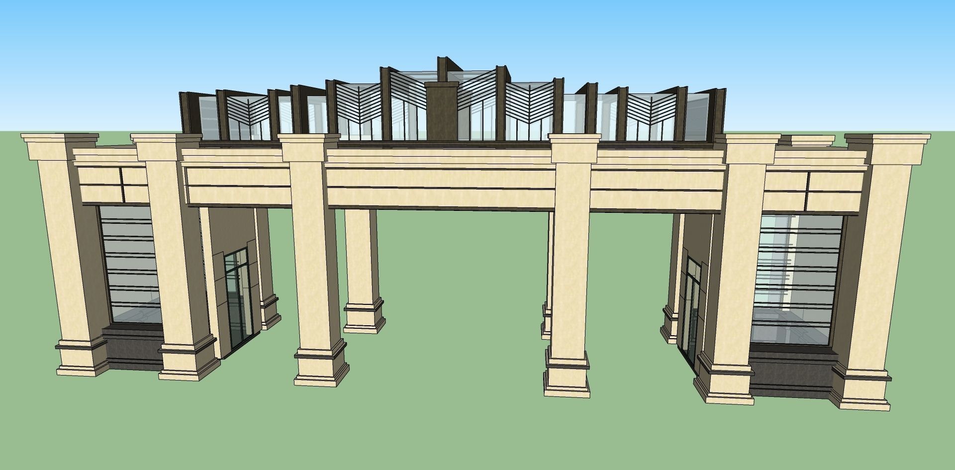 classical gate house sketchup model 3D model | CGTrader