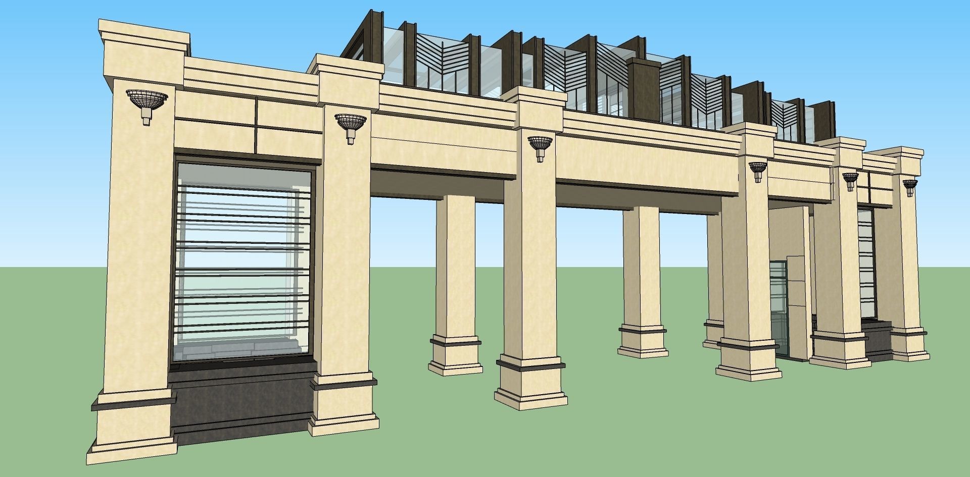 classical gate house sketchup model 3D model | CGTrader