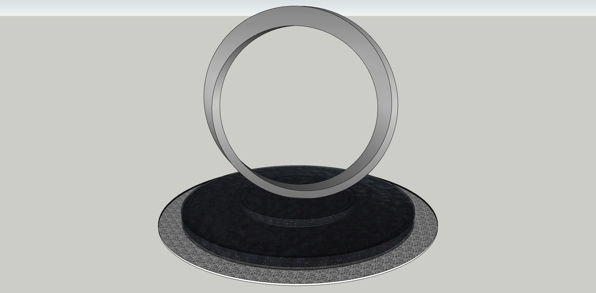 oval monument 3d sketchup model 3D model | CGTrader